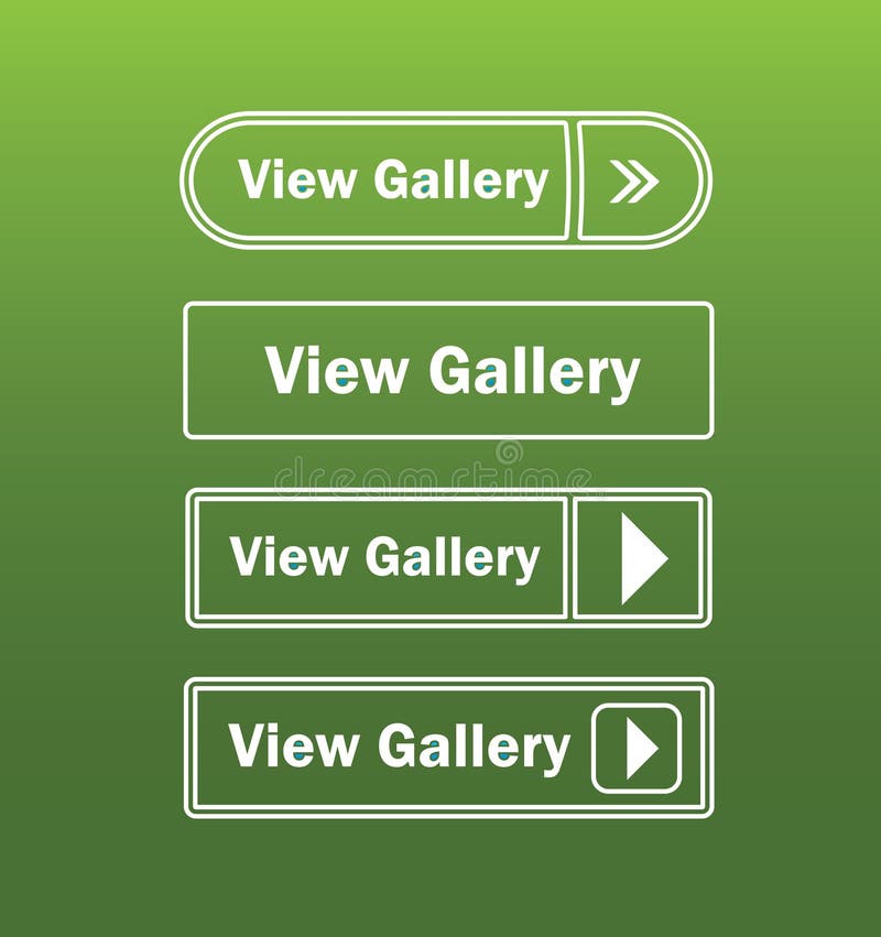 View Gallery buttons. stock vector. Illustration of green - 68252201