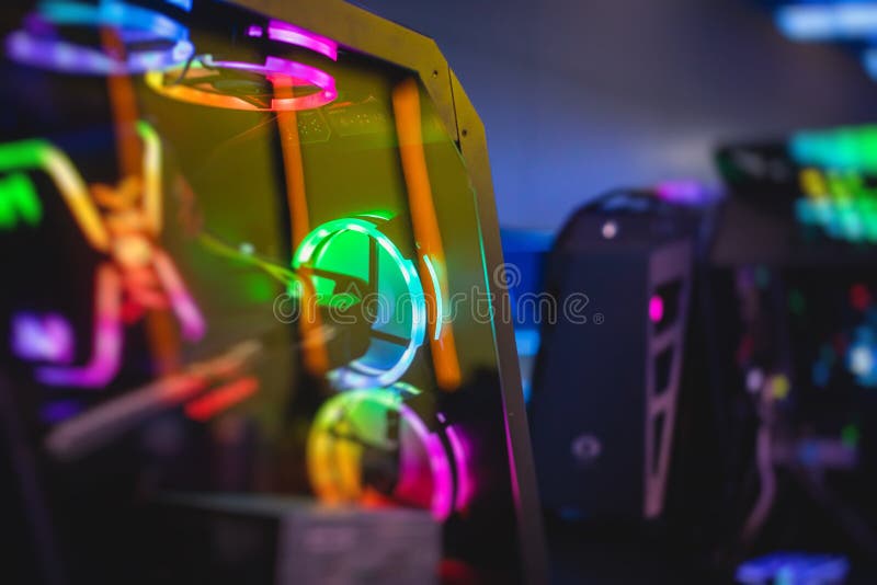 View of Gaming PC with Rgb Led Lights, Powerful High End Personal ...