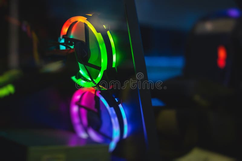 View of Gaming PC with Rgb Led Lights, Powerful High End Personal ...