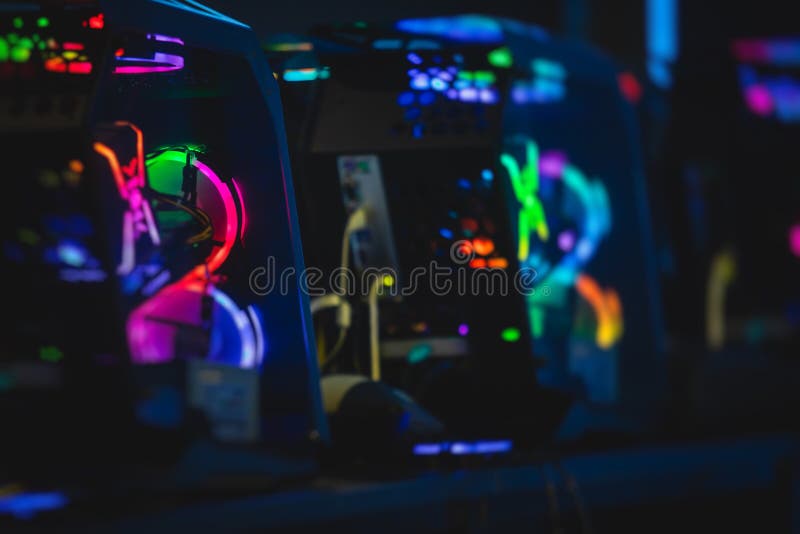 View of Gaming PC with Rgb Led Lights, Powerful High End Personal ...