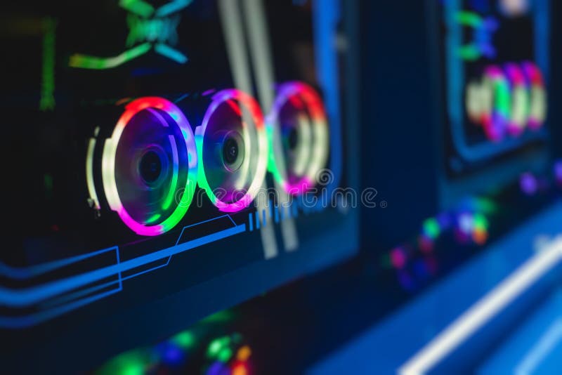 View of Gaming PC with Rgb Led Lights, Powerful High End Personal ...