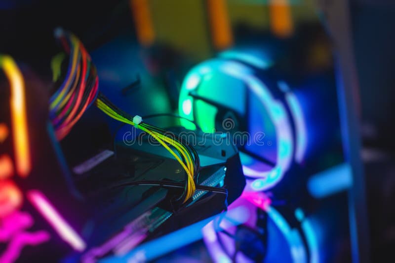 View of Gaming PC with Rgb Led Lights, Powerful High End Personal ...