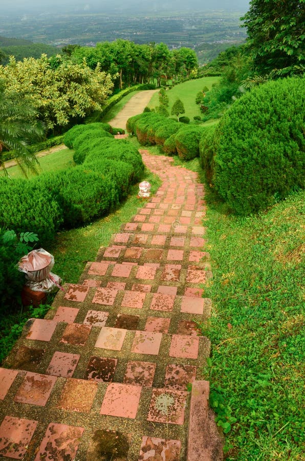 View of Garden Park,Pathway in Park Stock Image - Image of gardening ...