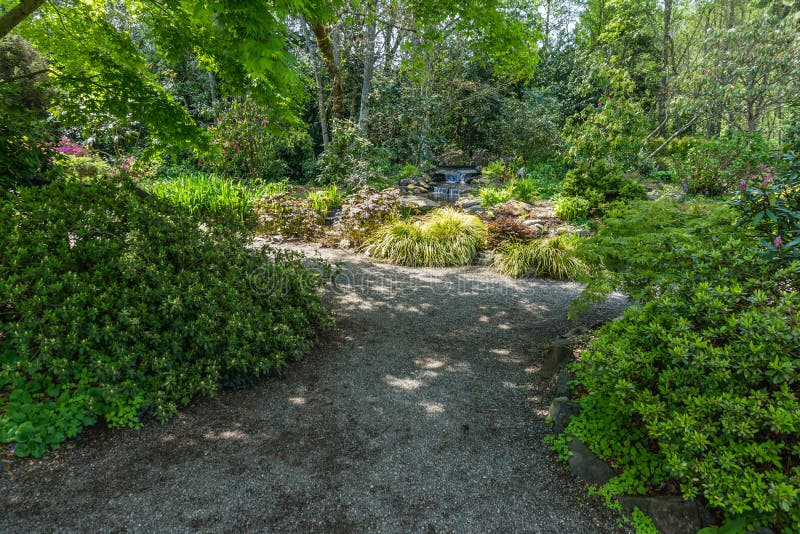 Garden Path Landscape stock photo. Image of state, flora - 147839510