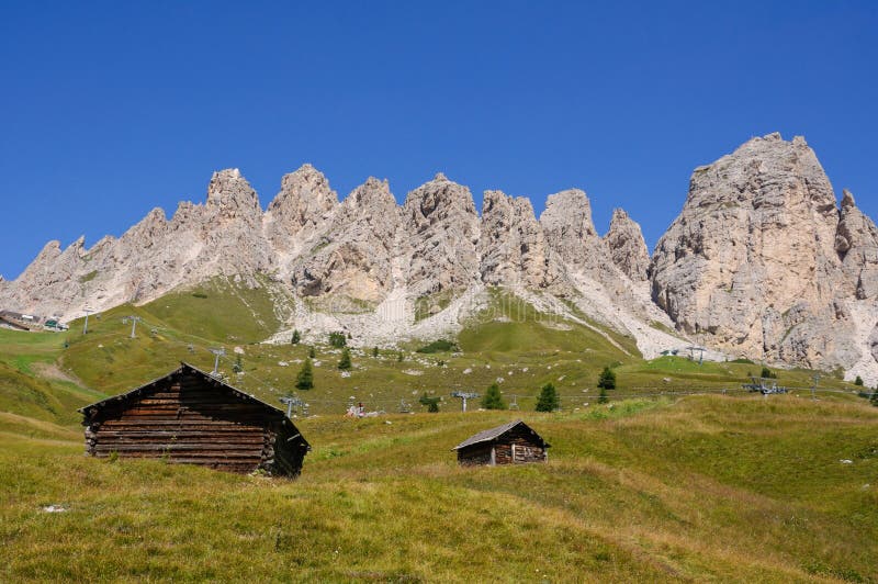 View from Gardena Pass - Dolomites, Italy Stock Image - Image of adige ...