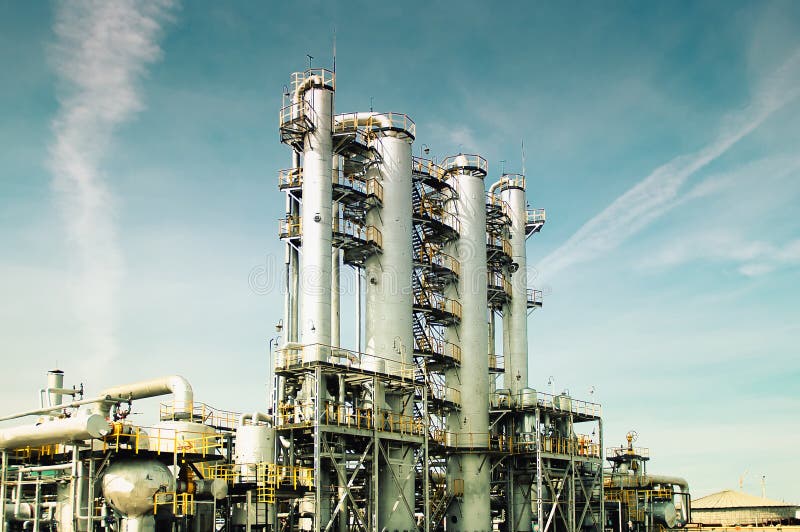 View Gas Processing Factory. Stock Image - Image of climate, station ...