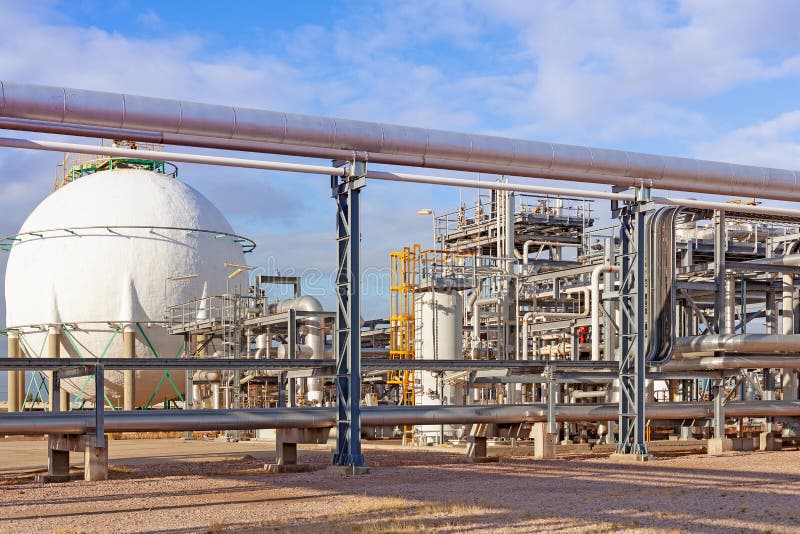 Gas refinery plant stock image. Image of equipment, fossil - 234880899