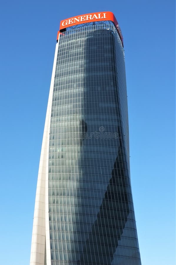Generali Tower in Milan editorial stock image. Image of europe - 272967484