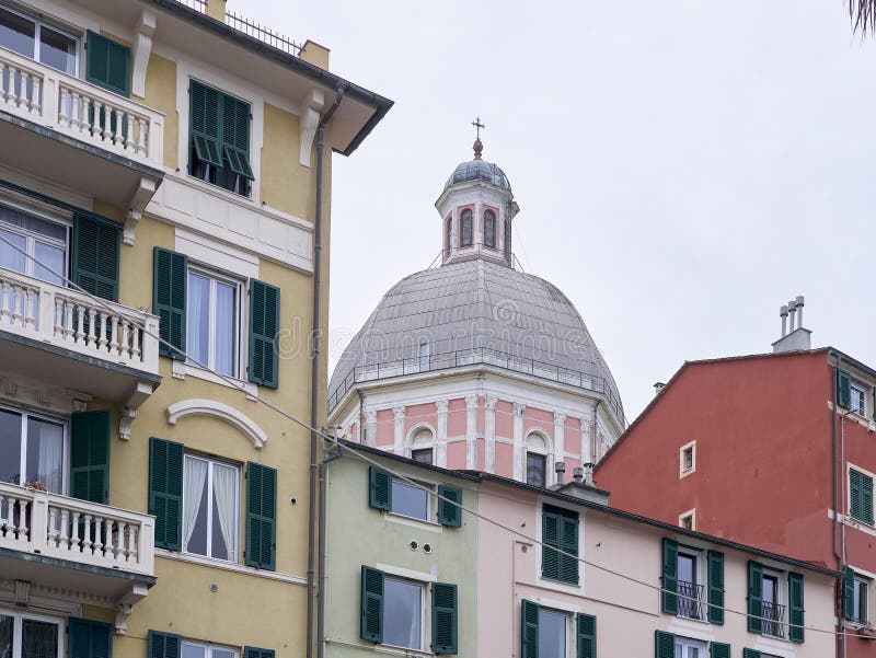 View of genova pegli stock image. Image of facade, ligurian - 84241099