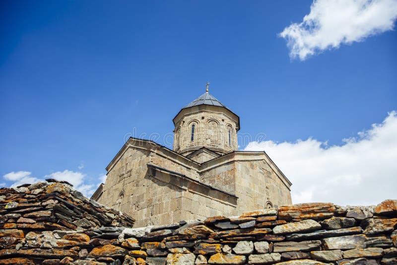 Gergeti Trinity Church in Georgia Stock Image - Image of europe ...