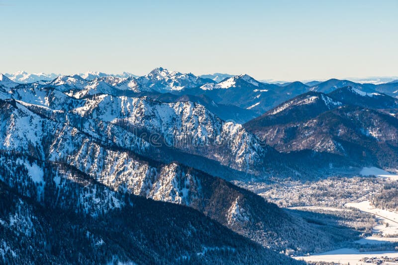 View of the German and Austrian Alps from the 1838 Meter High ...