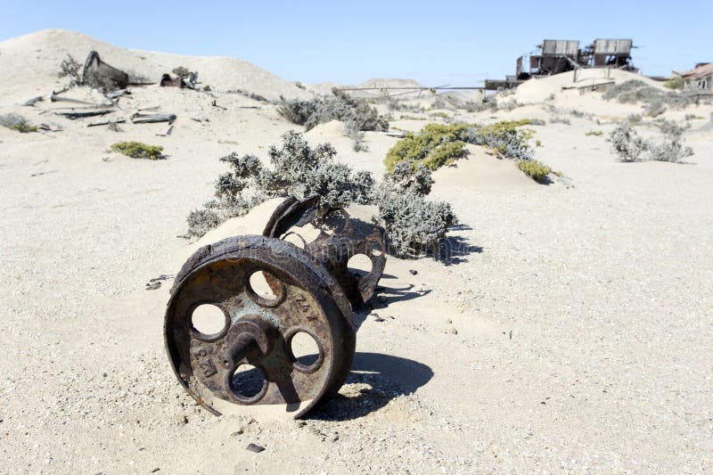 View of Ghost Town of Pomona in Namibia Editorial Photo - Image of ...