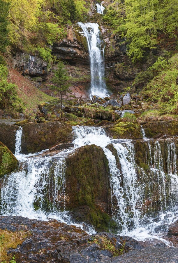 Cascade of Giessbach Falls stock image. Image of forest - 12067333