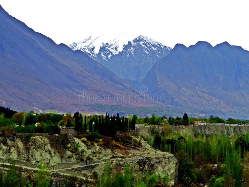 View of Gilgit Valley, Near Town of Gilgit, Pakistan Stock Image ...