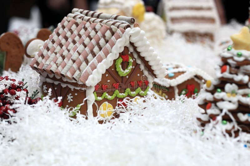 View of gingerbread house stock photo. Image of gelatin - 47741002