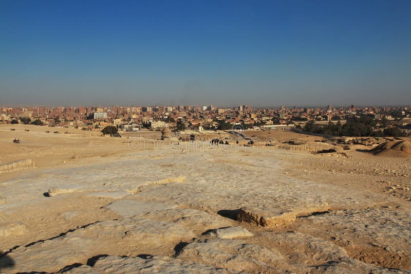 The View of Giza in Cairo City, Egypt Stock Photo - Image of monument ...