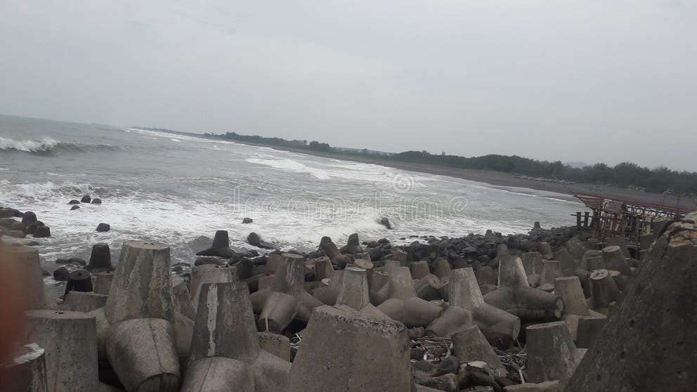 View of Glagah Beach in Yogyakarta Stock Image - Image of yogyakarta ...