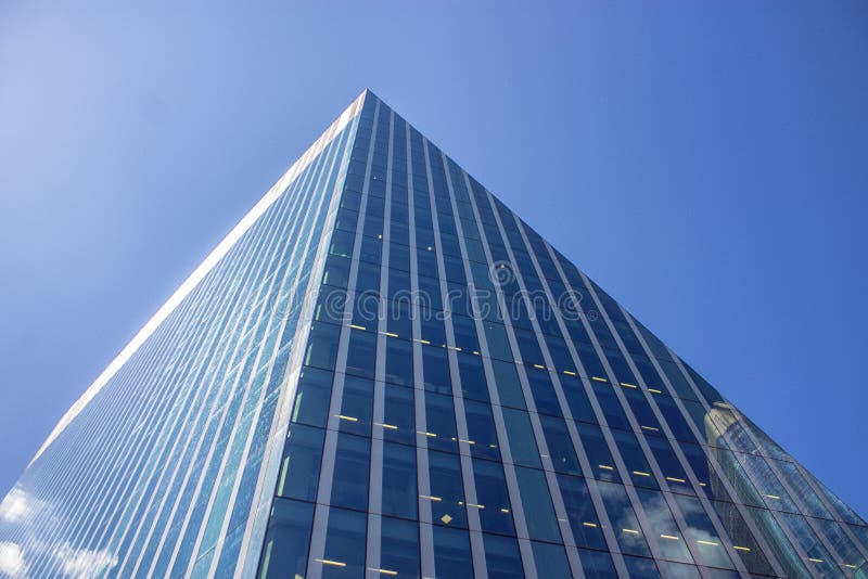 Glass Skyscraper View from the Bottom Stock Photo - Image of trip ...