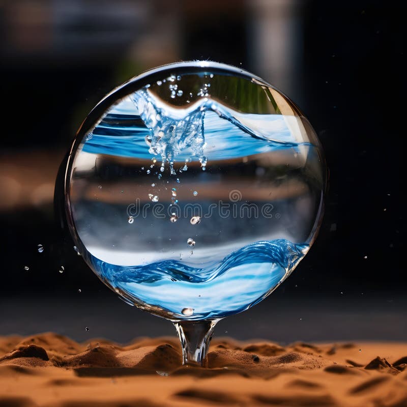 A View of a Glass with Water Stock Illustration - Illustration of glass ...