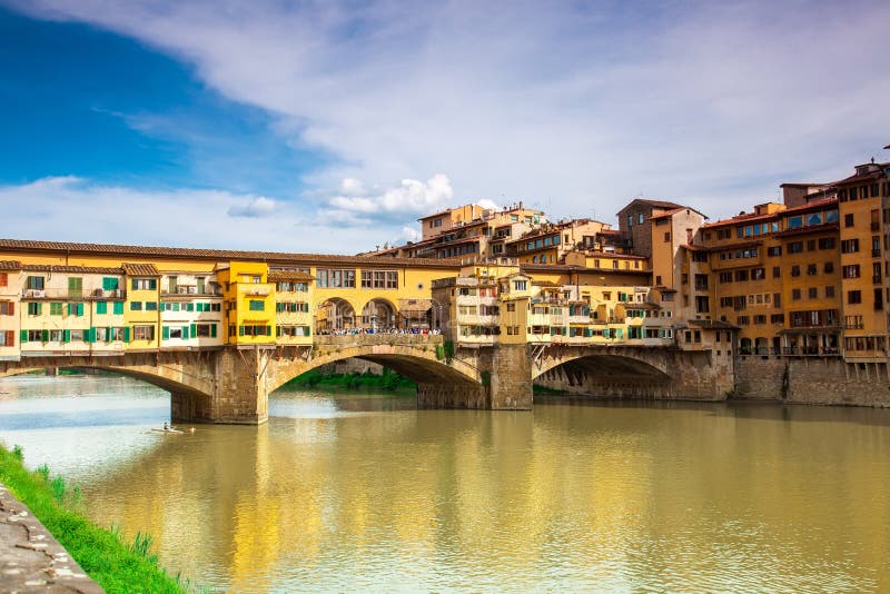 Gold (Ponte Vecchio) Bridge in Florence Editorial Photography - Image ...