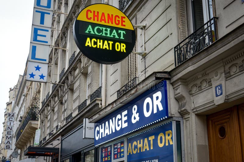 View of a Gold Exchange Office in France Editorial Photo - Image of ...