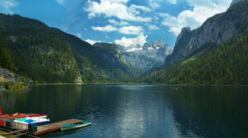 View of Gosau valley editorial stock image. Image of gosau - 67526979