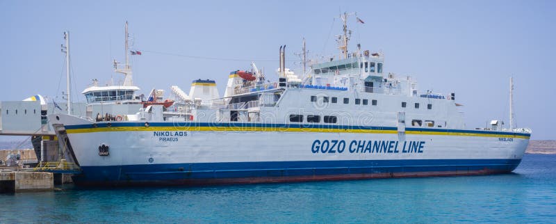 View of the Gozo Channel White Ferry Boat at the Port Editorial ...