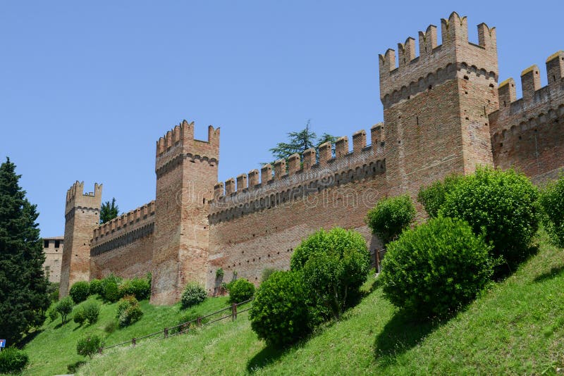 View of Gradara Castle on Marche Stock Image - Image of marche, castle ...