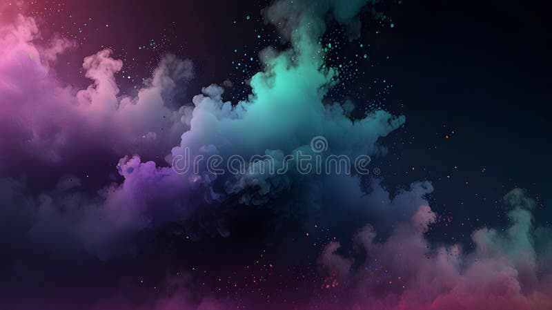 A Gradient Fog Effect with Floating, Illuminated Particles Stock ...