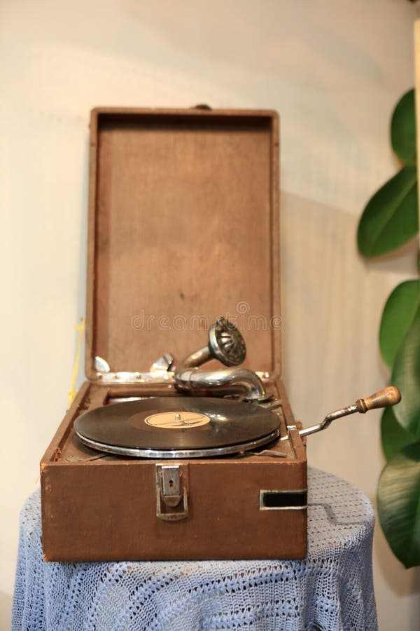 View of gramophone stock image. Image of plastic, disk - 83596021