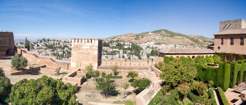 View of Granada from the Alhambra Stock Photo - Image of century ...