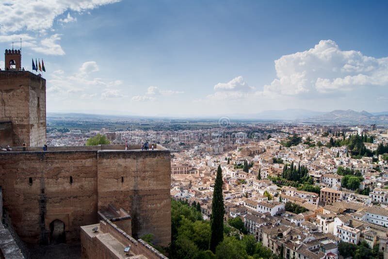 View of Granada from the Alhambra Stock Photo - Image of destinations ...
