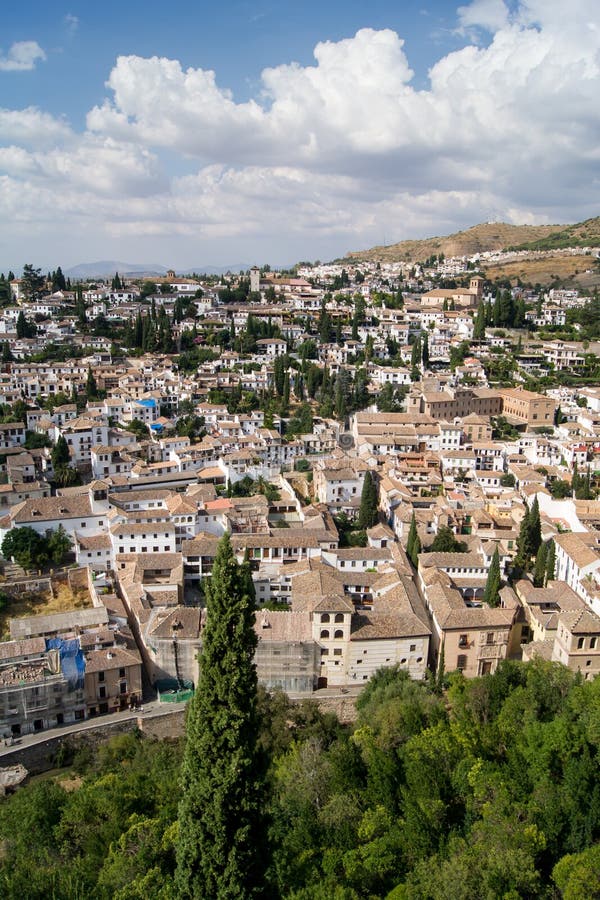 View of Granada from the Alhambra Stock Photo - Image of middle, city ...
