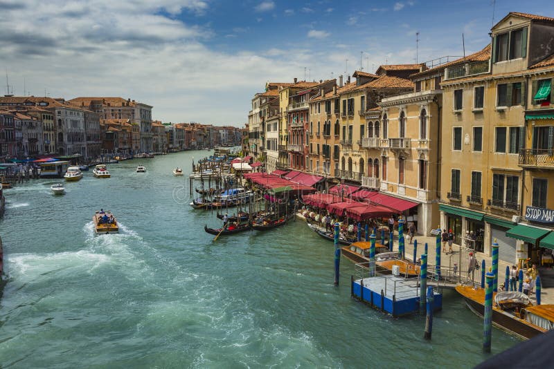 View of the Grand Canal from the Rialto Bridge Editorial Image - Image ...