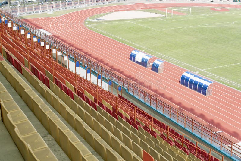 View of the Grandstand Seats at the Stadium Editorial Stock Image ...