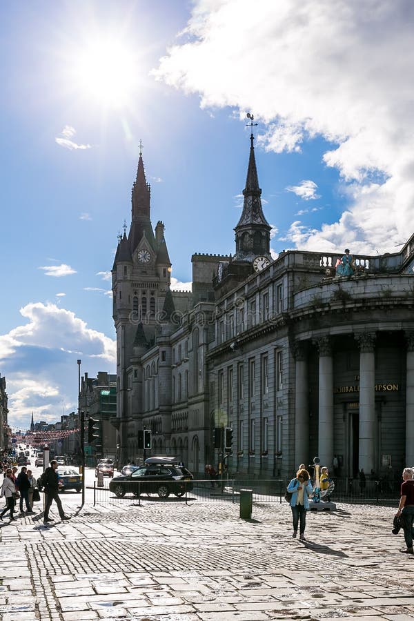View of Granite City of Aberdeen in Scotland Editorial Stock Photo ...