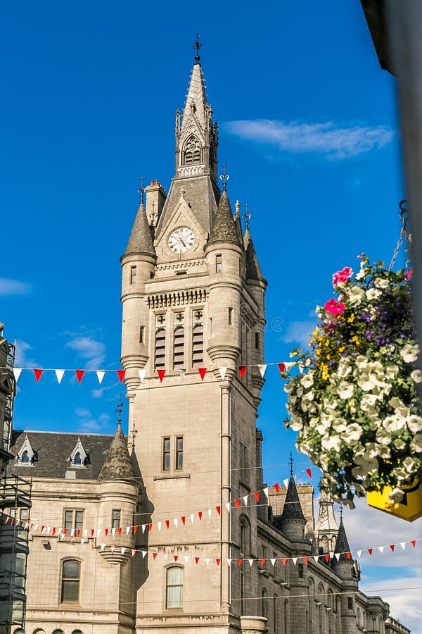 View of Granite City of Aberdeen in Scotland Stock Image - Image of ...