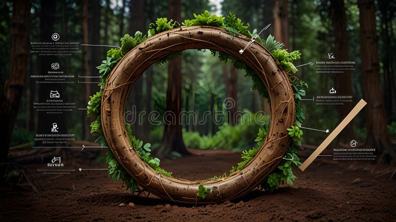 Graphics Showcasing Sustainable Resource Loops Stock Illustration ...