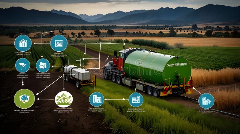 Graphics Showcasing Sustainable Resource Loops Stock Illustration ...