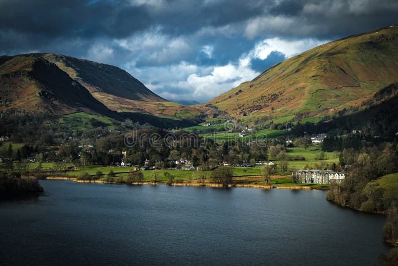 The View of Grasmere from Loughrigg Fell Stock Photo - Image of ...