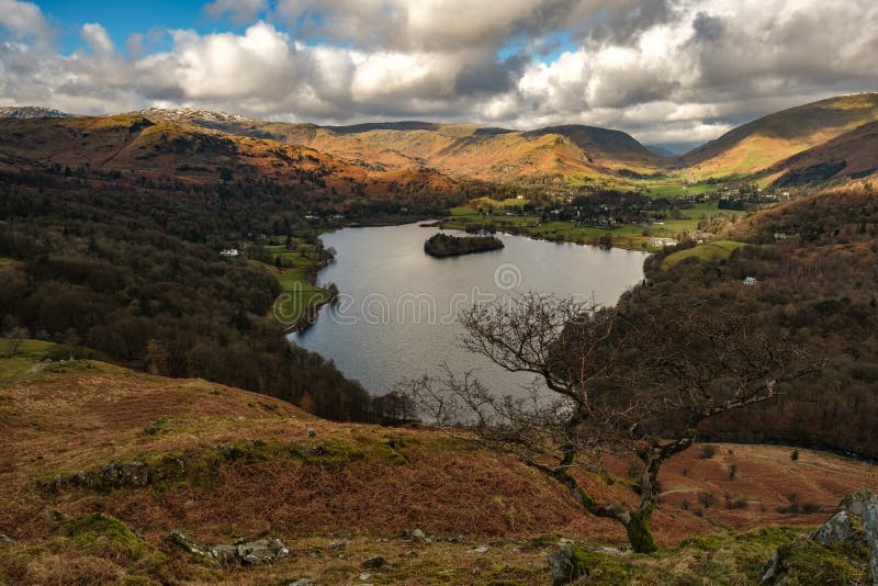 View of Grasmere from Loughrigg Fell Stock Image - Image of loughrigg ...