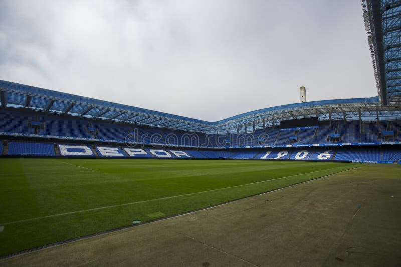 The View from the Grass of the Stands Inside the Riazor Stadium ...