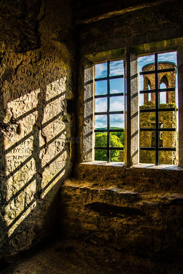 Tower window, Ireland stock photo. Image of turret, blue - 130803530