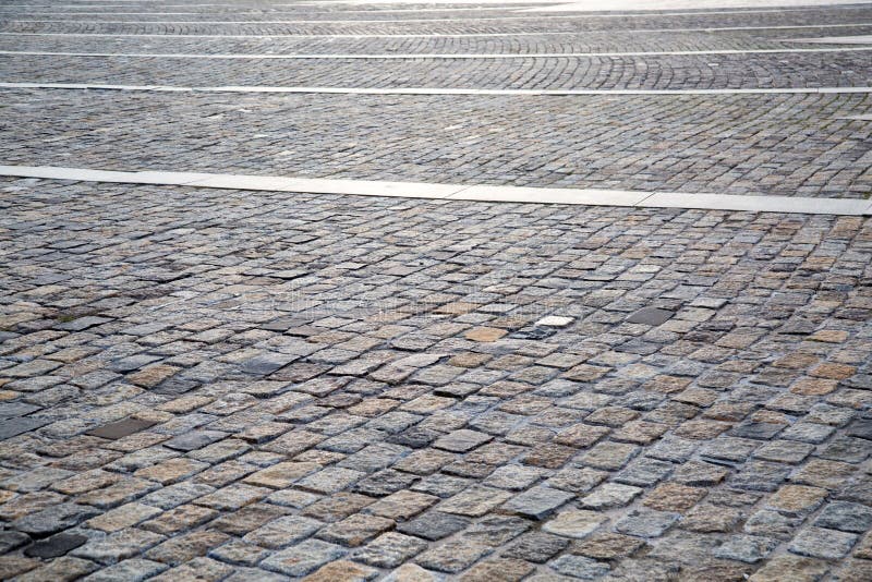 View of the Gray Granite Paving of Rectangular Shape. Texture ...