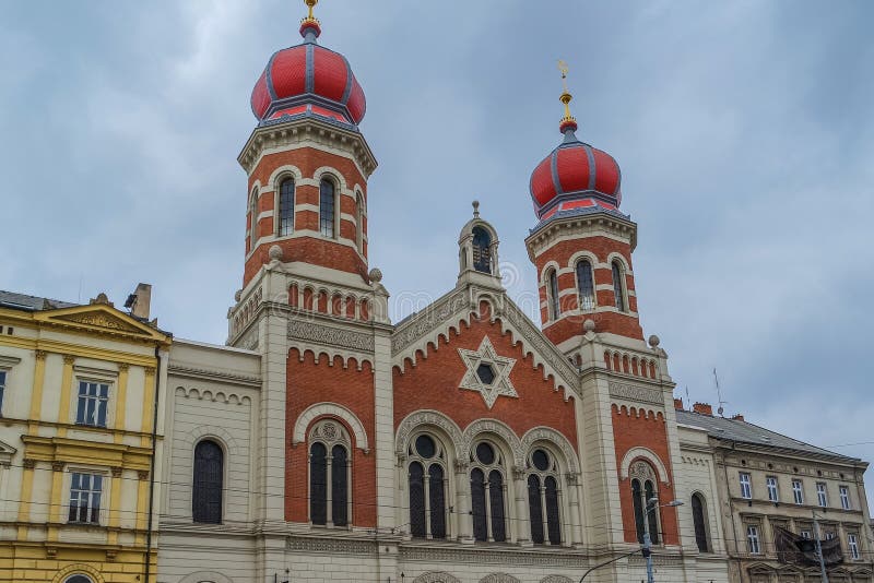 View of the Great Synagogue in Pilsen Plzen, Czech Republic Stock Image ...