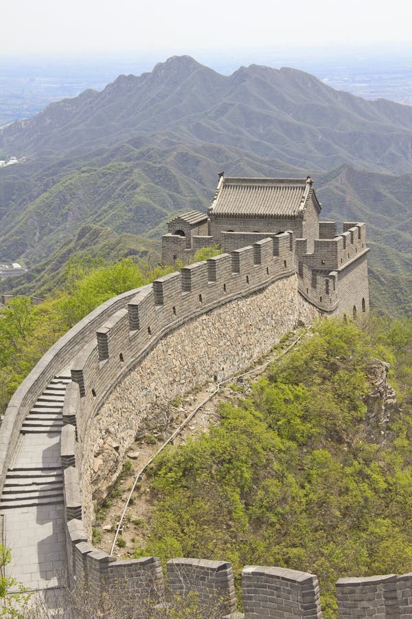 View of the Great Wall, Beijing, China Stock Photo - Image of feats ...