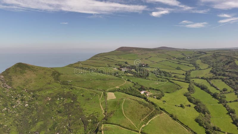 View of Green Fields on Lester Cliff and the North Devon Coast with the ...