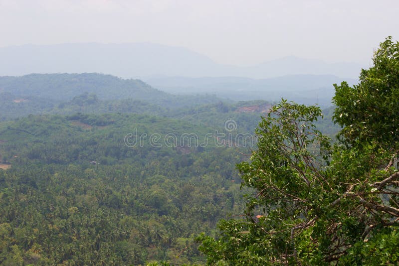 View on Green Hill and Distant Mountains Stock Image - Image of ...