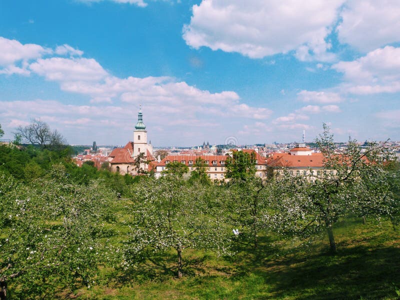 View of the Green Prague, Czech Republic Stock Photo - Image of hill ...