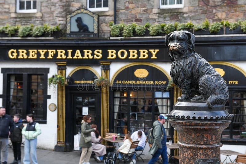 View at Greyfriars Bobby Statue at Edinburgh in Scotland Editorial ...